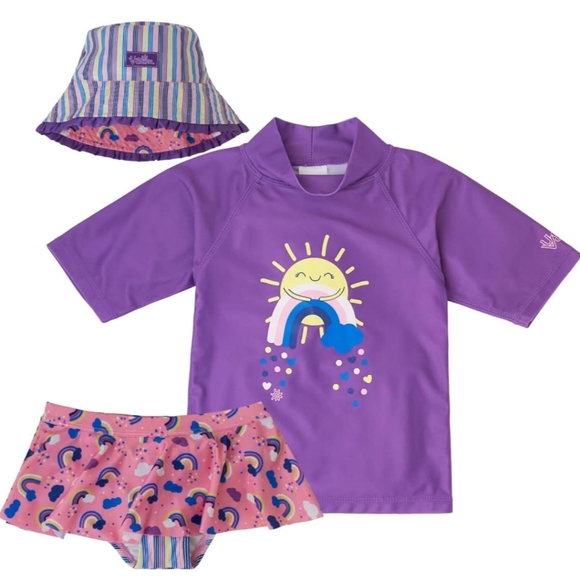 Uv Skinz | Swim | Nwt Uv Skinz Kids 3 Piece Sunwear Set Swim Sun 218 ...
